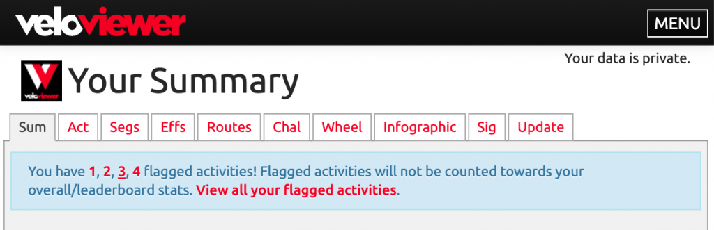 Spotting and resolving Flagged Strava Activities using VeloViewer ...
